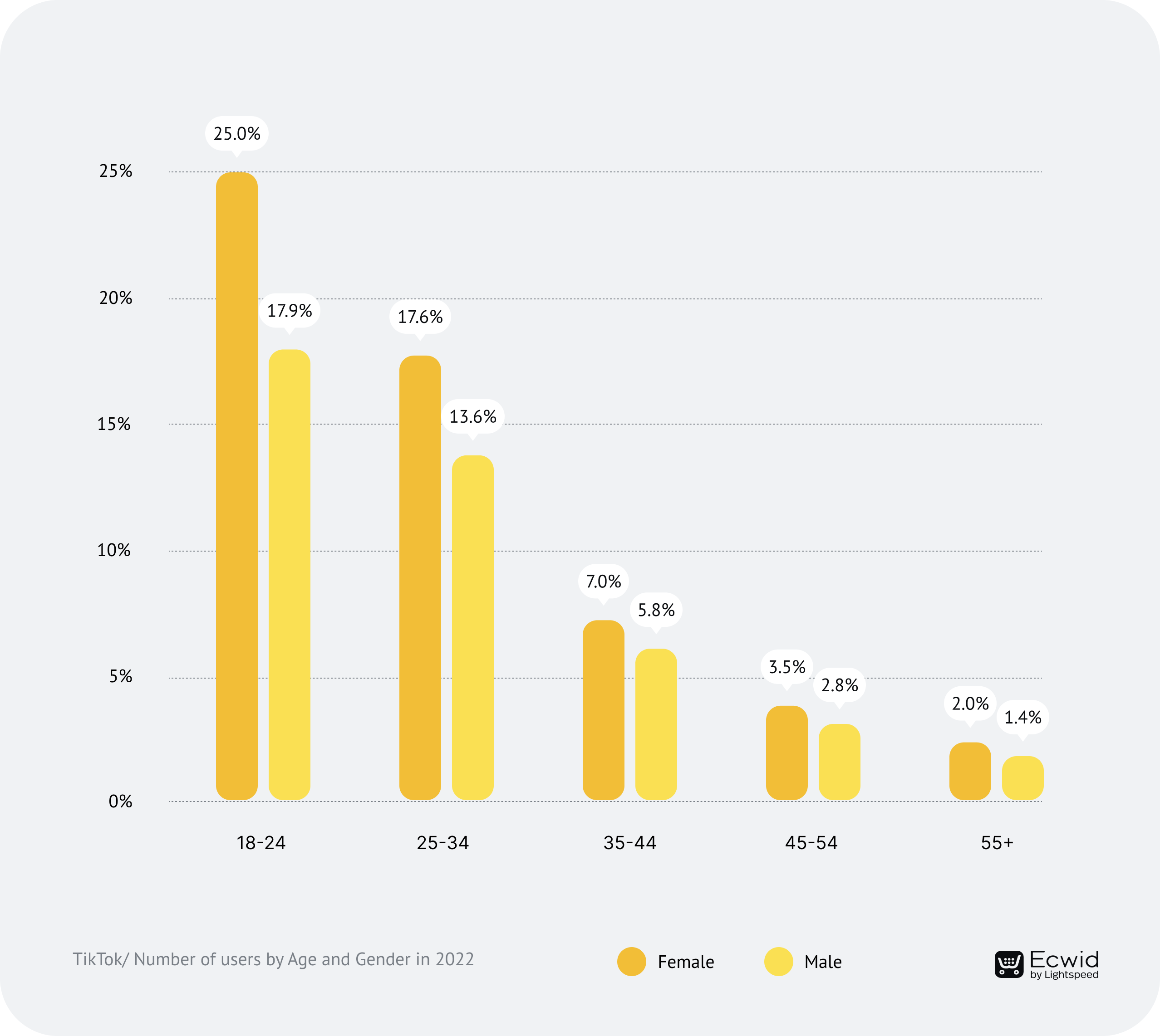 TikTok Number Of Users By Age And Gender In 2023
